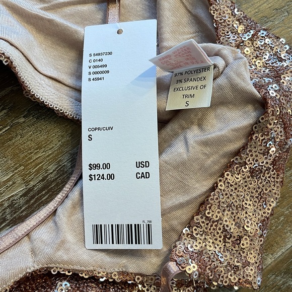 Urban Outfitters | Tops | Urban Outfitters Rose Gold Sequin Bra Crop Top | Poshmark